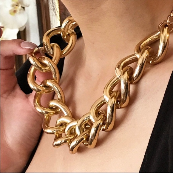 Zara | Jewelry | Zara Gold Chain Necklace Link Thick Chunky New | Poshmark